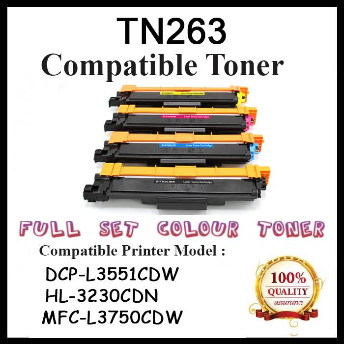 Compatible Toner Cartridge [SET] TN-263 TN263 Black TN-263BK + Cyan TN ...